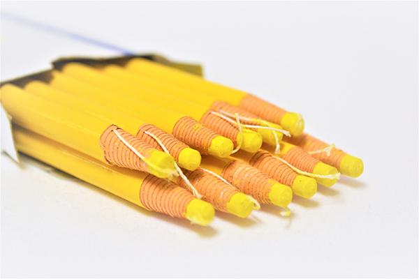 Yellow Marking Pencil with String 1 Dozen: PinPoint International